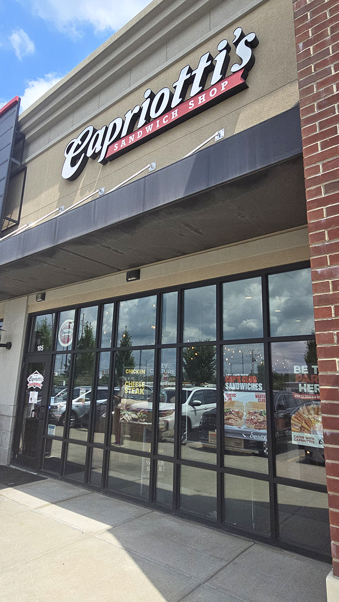 Capriotti's sleek storefront hides sandwich wizardry within, where Thanksgiving dinner finds its true calling between two slices of bread.