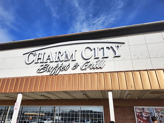 Charm City Buffet & Grill's clean, modern exterior matches its name. In Baltimore, even the buffets have that touch of charm that makes Maryland dining special. 
