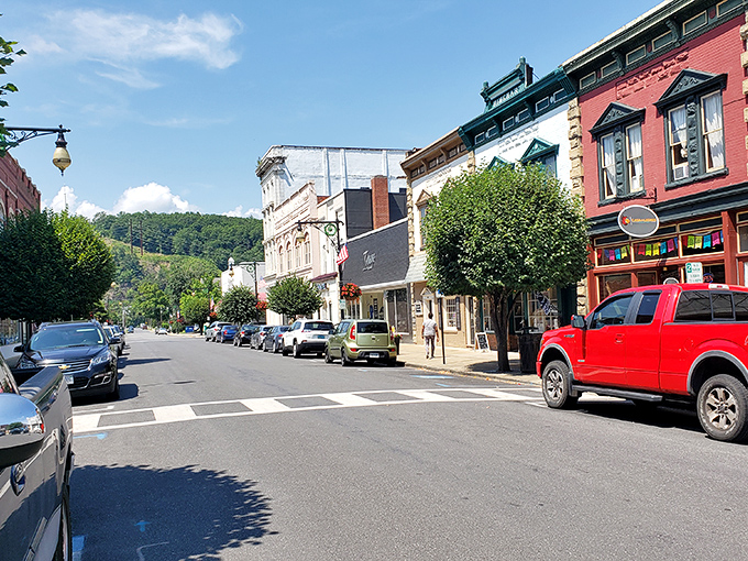 Covington's charming downtown features brick and white buildings that house local businesses with small-town prices.