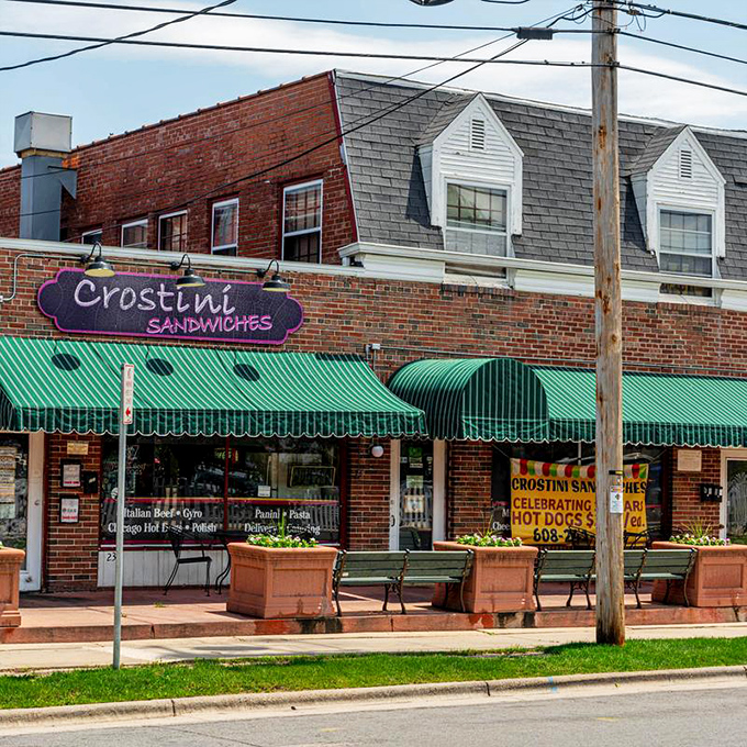 Those green awnings aren't just for show&mdash;they're nature's way of saying 'delicious sandwiches happen here.' The universe has spoken!