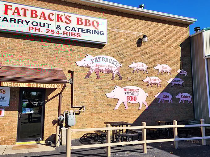 Fatback's wall of pig cutouts tells you everything you need to know &ndash; this place takes its pork very seriously!