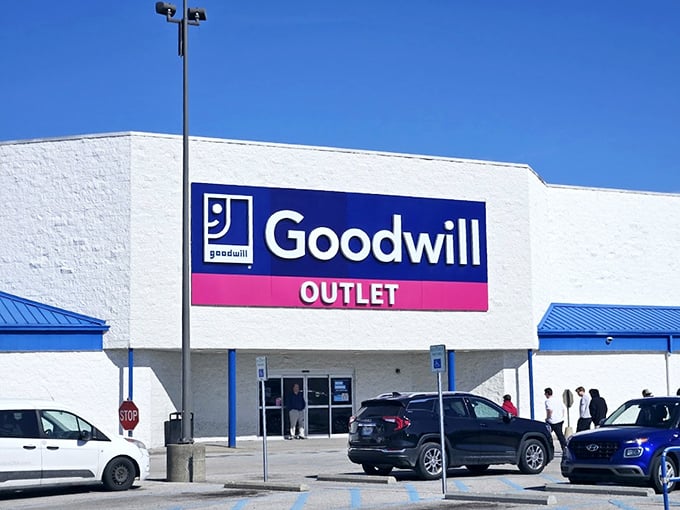 Indianapolis's Goodwill Outlet wears its "outlet" badge proudly – where serious bargain hunters earn their stripes.