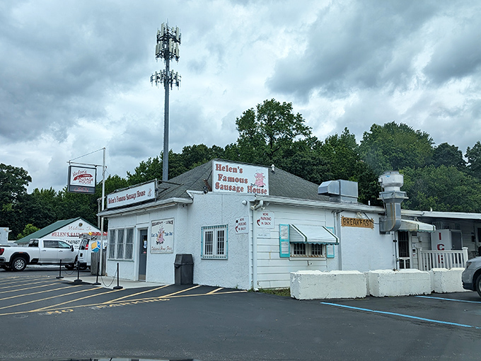 Helen's Famous Sausage House: Blink and you'll miss it! This unassuming roadside spot hides Delaware's breakfast sandwich royalty behind that simple sign.