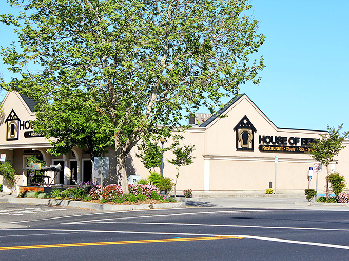 House of Beef's straightforward name says it all &ndash; no mysteries, just serious steak business inside.