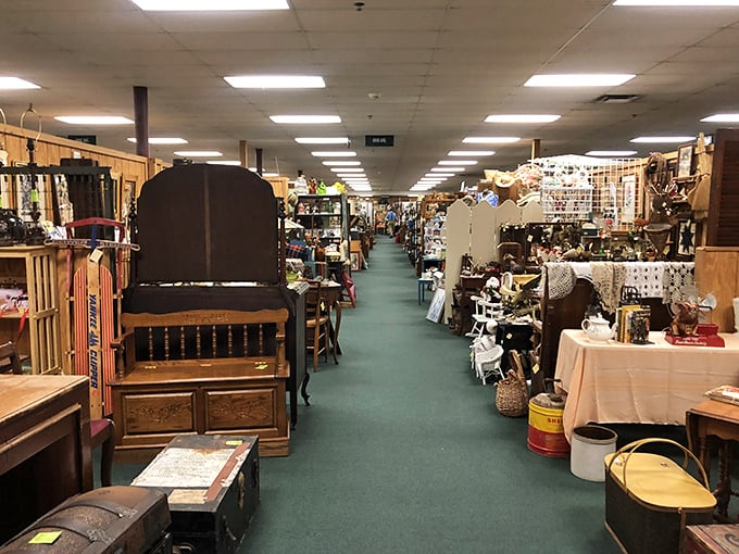 I-76 Antique Mall's spacious interior showcases furniture that's survived longer than most marriages. Quality craftsmanship never goes out of style!