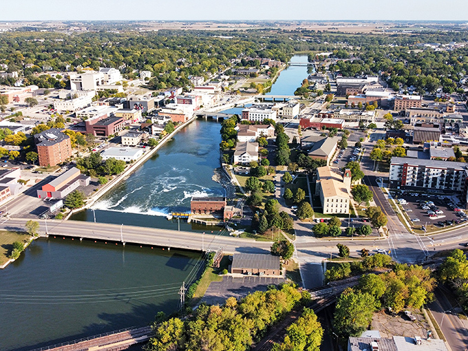 Janesville's riverfront downtown combines historic charm with modern amenities&mdash;like finding your favorite old sweater with fresh buttons.
