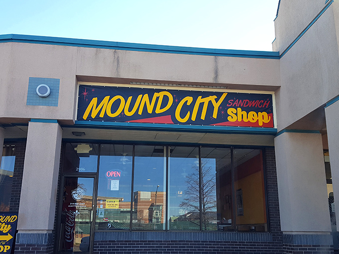 Bright signage, bigger flavors. Mound City Sandwich Shop's storefront is like a beacon for sandwich lovers in downtown St. Louis.