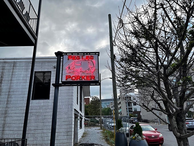 "That glowing pig sign in Nashville's night sky&mdash;like a North Star for hungry BBQ explorers."