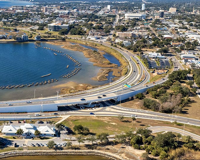 Pensacola&rsquo;s curved highway hugs the waterfront like a ribbon tying together your next great adventure. Urban charm and coastal vibes, wrapped up perfectly!