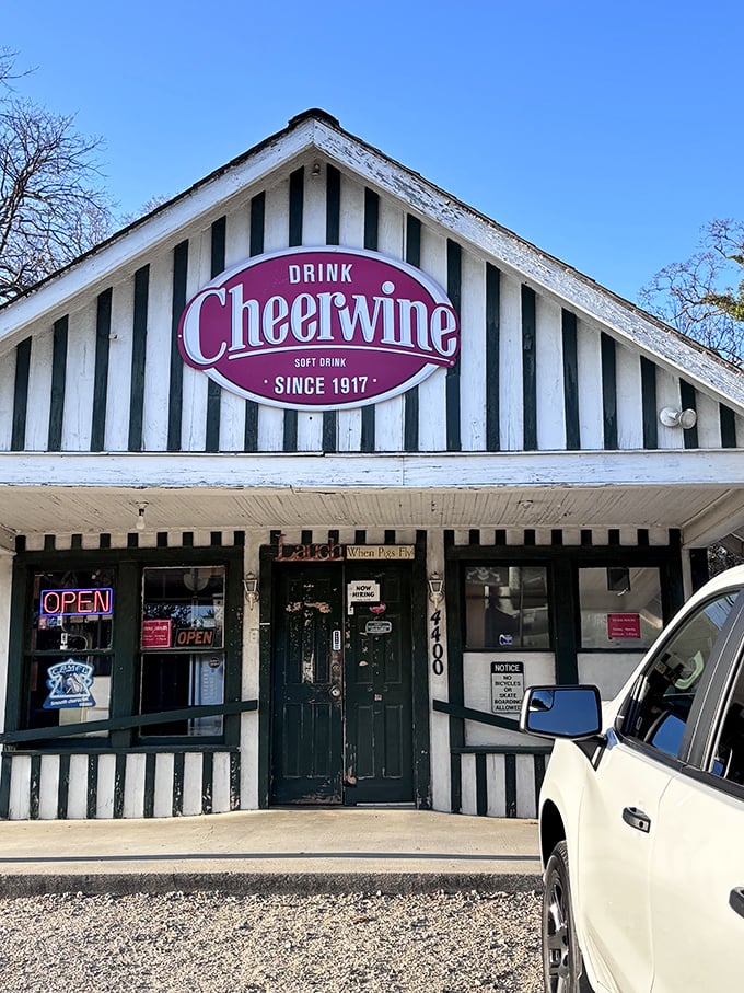Pulliam's black and white striped building is the zebra of the hot dog world &ndash; instantly recognizable and impossible to miss in Winston-Salem.