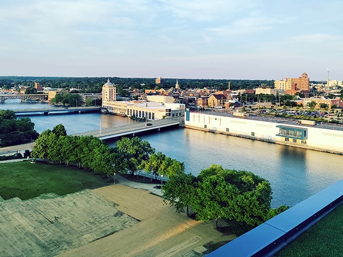 Rockford's riverfront looks like someone took Pittsburgh and made it friendlier and more affordable.