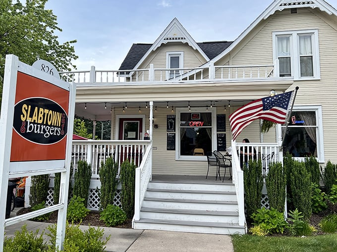 Slabtown Burgers proves the best restaurants often hide in plain sight. This Victorian house serves patties that would make any mansion jealous.