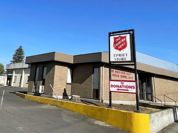The Salvation Army's no-frills exterior hides a wonderland of secondhand treasures. Don't judge this thrift book by its cover!
