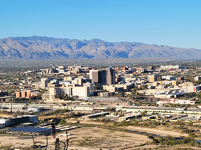 Tucson's skyline sits cradled by mountains, a desert metropolis that refuses to sacrifice character for size.