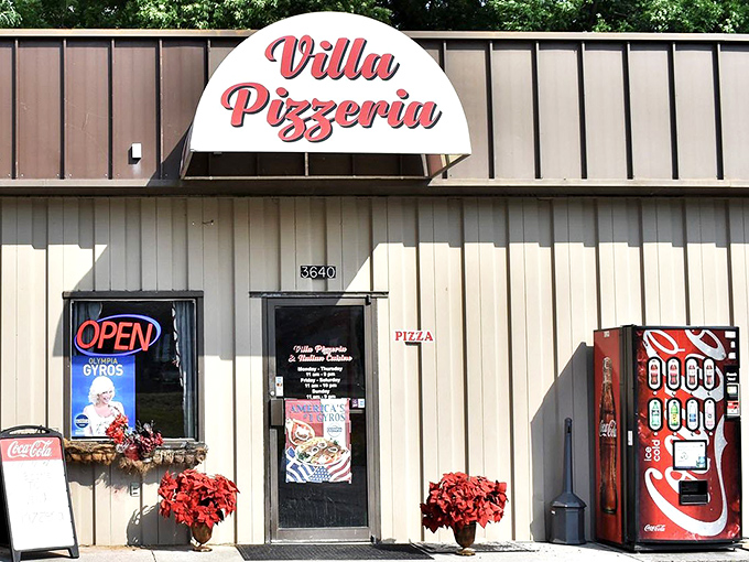 Humble exterior, heavenly pizza inside. Villa Pizzeria's simple building houses old-world recipes worth discovering.