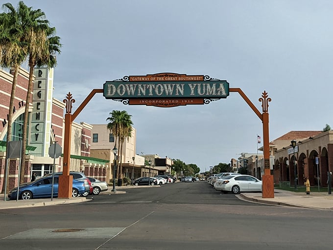 Yuma's "Gateway to the Great Southwest" sign welcomes you to sunshine paradise&mdash;310 days of vitamin D that won't cost you a penny.
