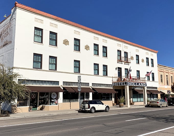 This historic Alpine storefront collection looks ready for a classic Western movie shoot.