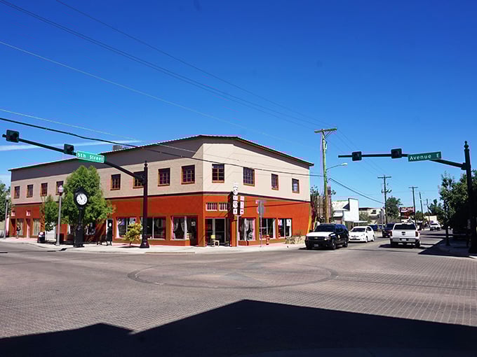Where 5th meets Avenue E in Alpine&mdash;corners like this are why GPS was invented. To help you find magic!