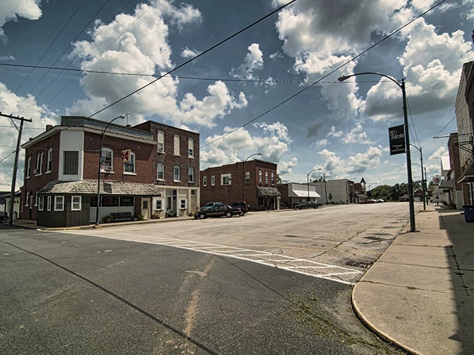 Under wide Midwestern skies, Atkinson&rsquo;s quiet downtown shows off brick buildings, open streets, and small-town charm that feels warm and welcoming.