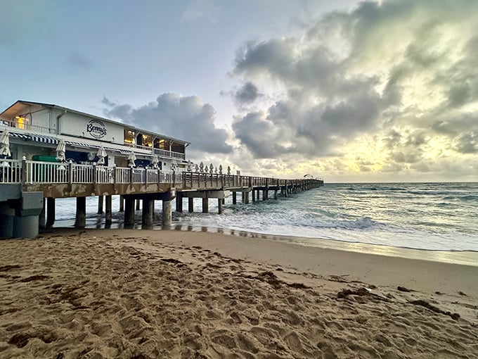 Dining at Benny's feels like you've boarded a cruise ship that never leaves port. The ocean stretches to forever in every direction!