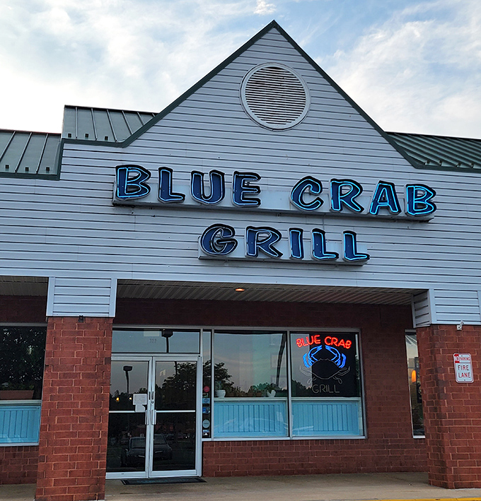This unassuming storefront houses Blue Crab Grill, where inland diners can experience coastal flavors without the sandy feet.