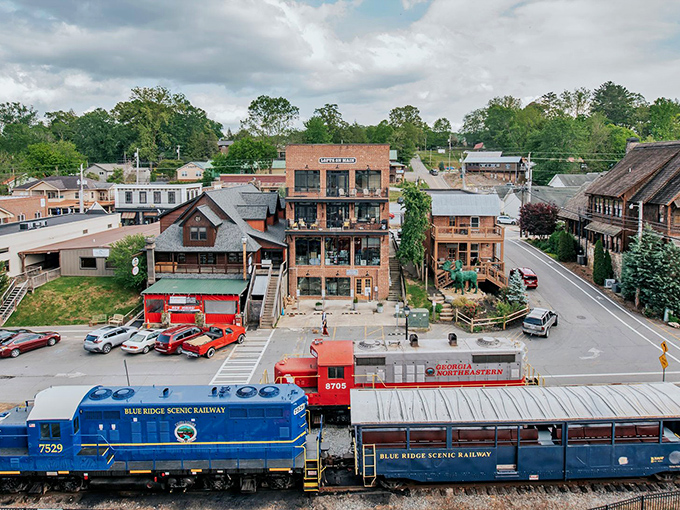 Classic storefronts and mountain town architecture make Blue Ridge a postcard come to life. Norman Rockwell would approve!