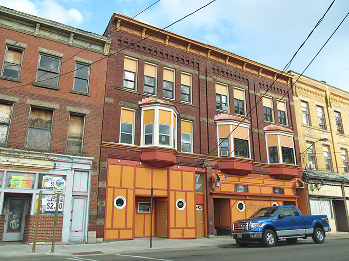 This colorful storefront in Bradford brings a splash of personality to the historic brick buildings along Main Street.