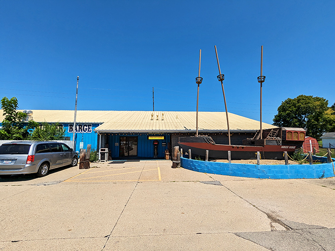 Ahoy, burger lovers! The Burger Barge's nautical theme isn't just cute&mdash;it's a landmark for those seeking legendary patties by the water.