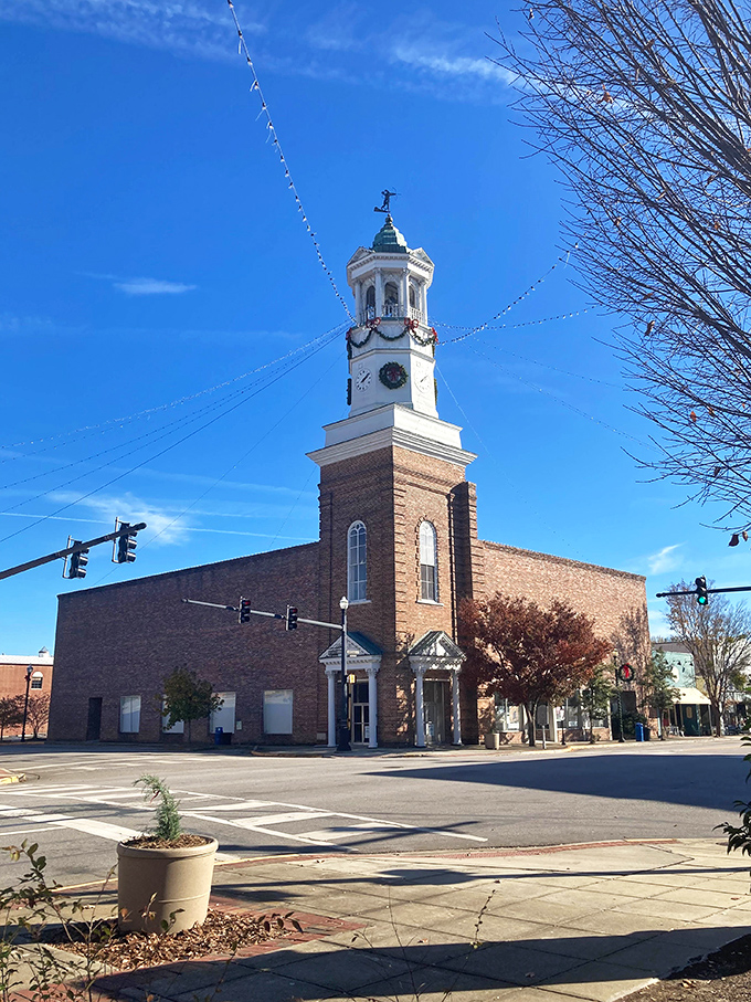 That stately clock tower rises like a beacon of community pride and timeless elegance.