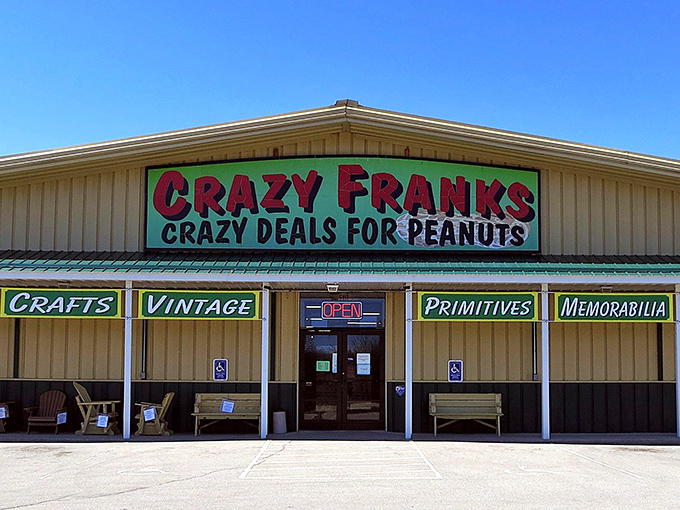 From vintage to whimsical, Crazy Frank's has something for everyone. It's like a giant attic sale, but way more exciting!