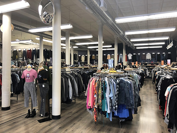 Inside Crossroads, racks of carefully curated clothing await. This isn't just shopping&mdash;it's a fashion treasure hunt with style to spare.