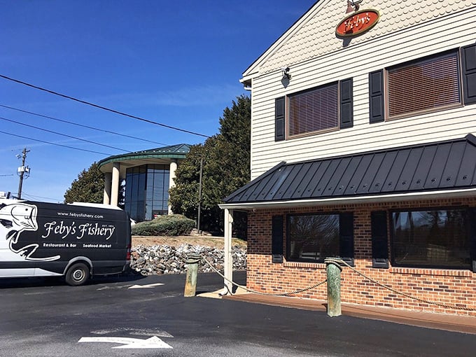 Where seafood dreams and stretchy pants unite. That delivery truck isn't bringing food&mdash;it's delivering happiness on a plate.