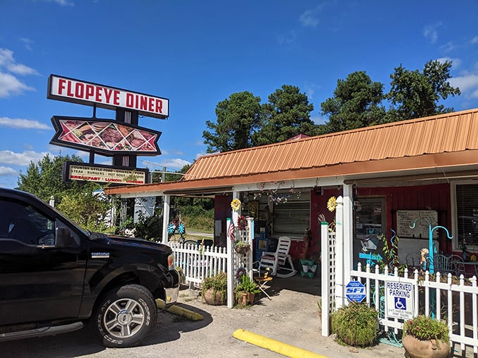 The vintage sign at Flopeye Diner has guided hungry travelers for decades. Some food traditions are worth preserving.