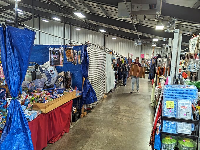 Bargain town, population: everyone! Four Seasons' outdoor area hums with activity as shoppers search for the perfect find.