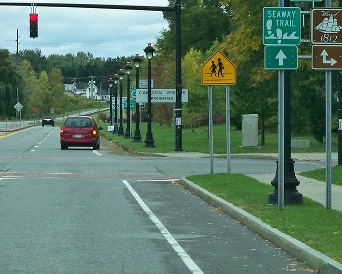 Signs, signs, everywhere signs! The Seaway Trail's markers are like breadcrumbs leading you to waterfront treasures.