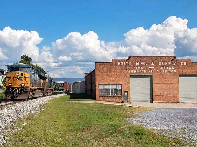 Hagerstown's industrial heritage stands proudly alongside passing trains. When that whistle blows, you can almost hear echoes of the past.