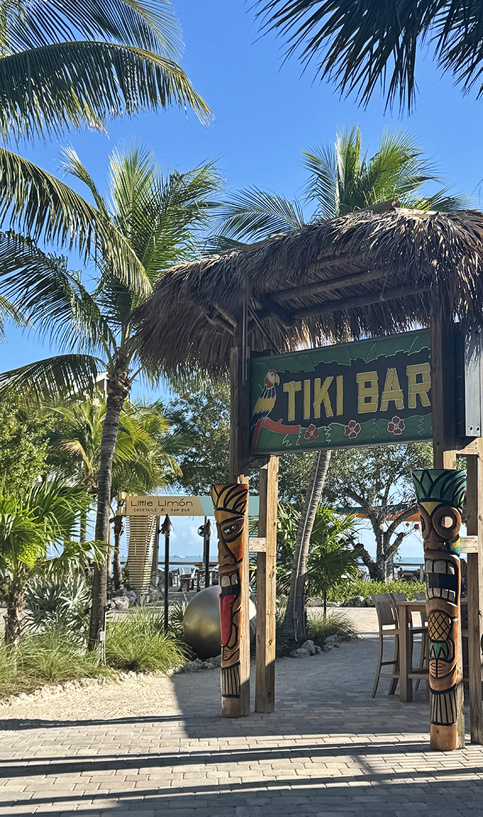 Those carved tiki guardians have been watching over countless sunset cocktails and vacation memories for generations of visitors.