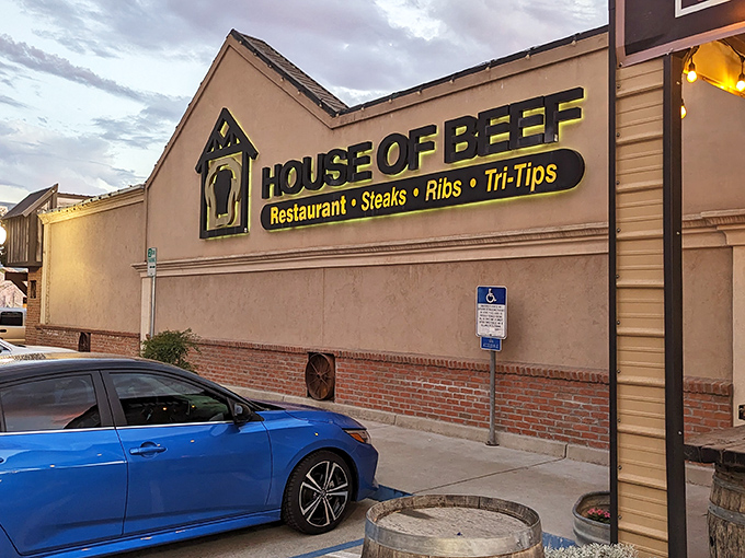 That classic steakhouse architecture screams "comfort food zone" &ndash; where hungry locals become happy customers.