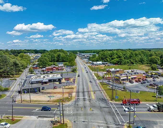 Main Street Inman offers that increasingly rare treasure: parking spots that don't require advanced geometry to navigate into.