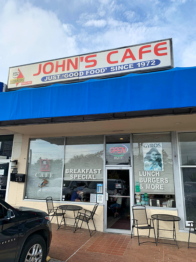 "Just 'Good Food' Since 1972" isn't just a slogan at John's Cafe &ndash; it's a breakfast promise they keep every single day.