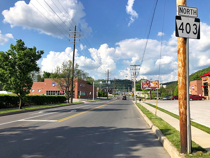 On Route 403, Johnstown blends small-town ease with everyday essentials &mdash; where the hills rise beyond the red bricks.