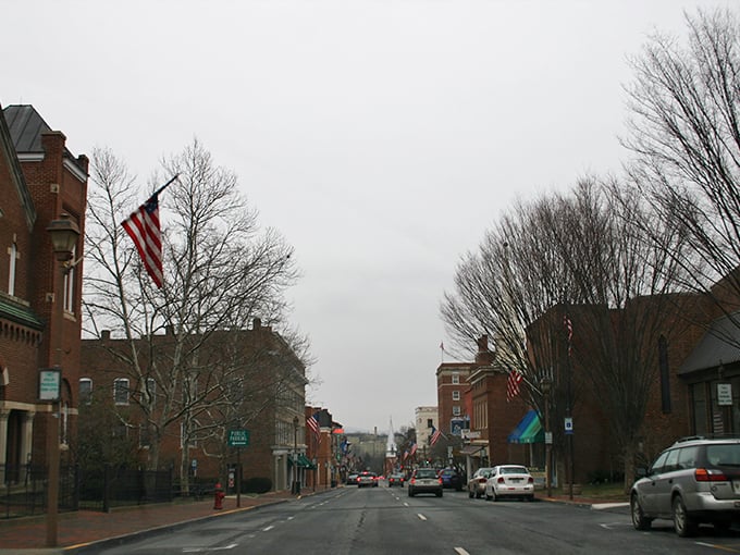 Lexington's brick-lined streets invite leisurely strolls where the only rush is the occasional breeze through the trees.