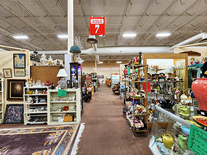 Inside Medina's labyrinth of memories, Aisle 7 stretches toward infinity. Each booth a different chapter in America's attic.