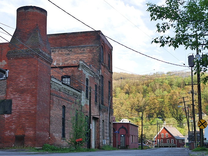The old brick factory stands as a silent reminder of Oil City's industrial past, now offering some of the most affordable housing in America.
