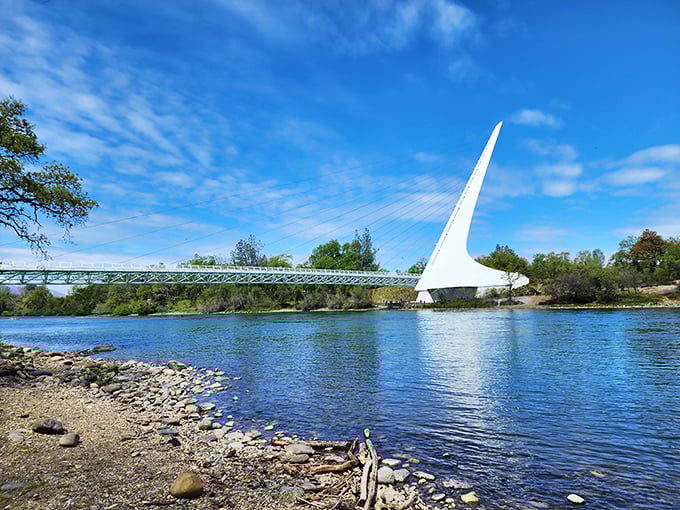Redding's historic architecture stands proudly against a perfect blue sky, where affordable living meets California charm.