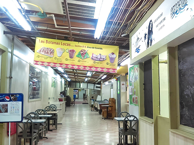 The indoor food court at Route 13 Market offers a United Nations of flavors under one roof.