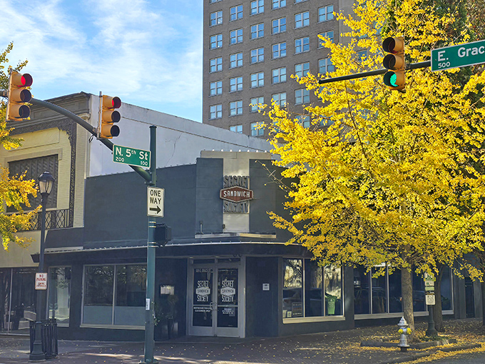 Fall foliage frames this Richmond sandwich headquarters. Where bread becomes a canvas and fillings become the masterpiece you can't stop thinking about.