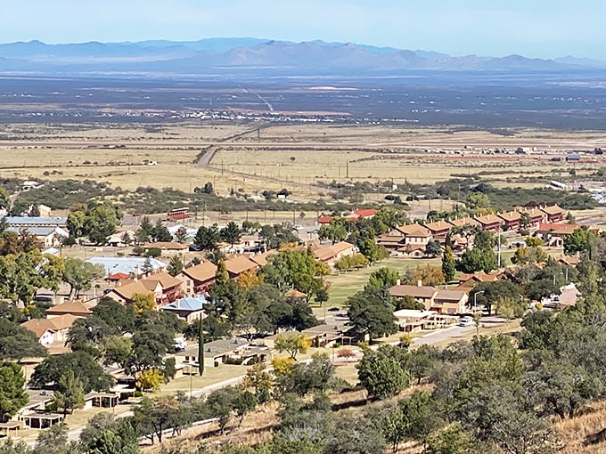 Sierra Vista unfolds in a patchwork of rooftops and greenery against a backdrop of wide-open desert and distant mountains&mdash;a peaceful Arizona retreat with views worth framing.