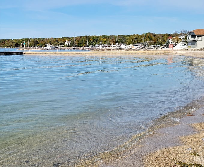The heart of Sister Bay welcomes visitors with cheerful facades and the kind of shops where browsing is encouraged.