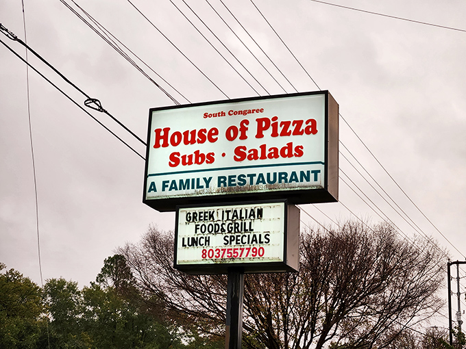 "A Family Restaurant" indeed &ndash; this roadside sign promises Greek-Italian comfort food that's stood the test of time.